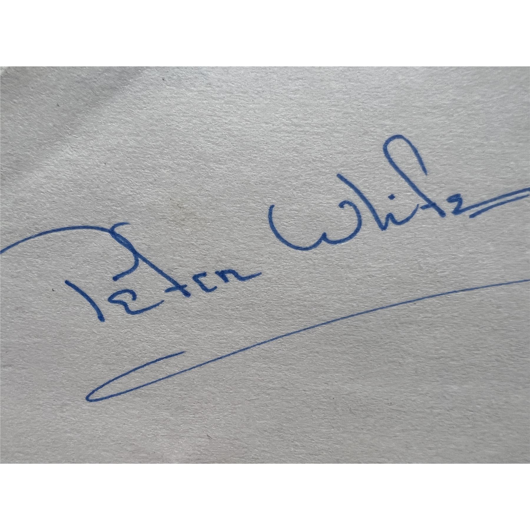 Peter White original signature