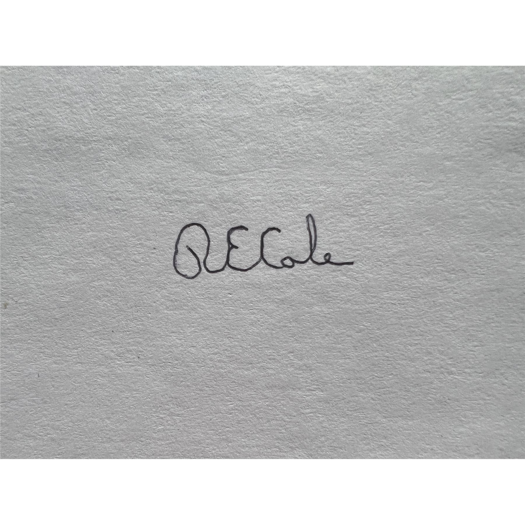 R.E. Cole original signature