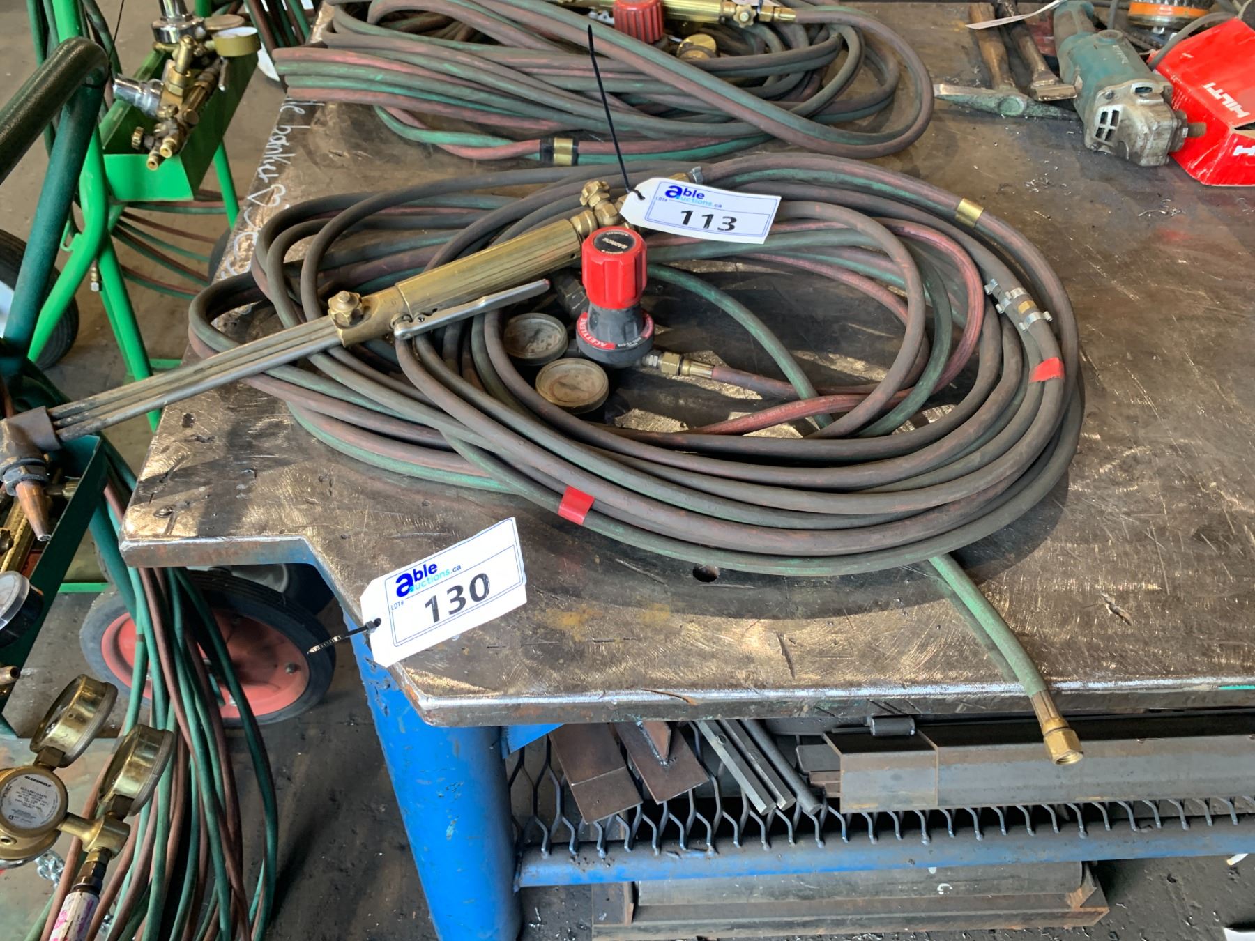 Oxy Acetylene Line With Torch And Gauges Able Auctions