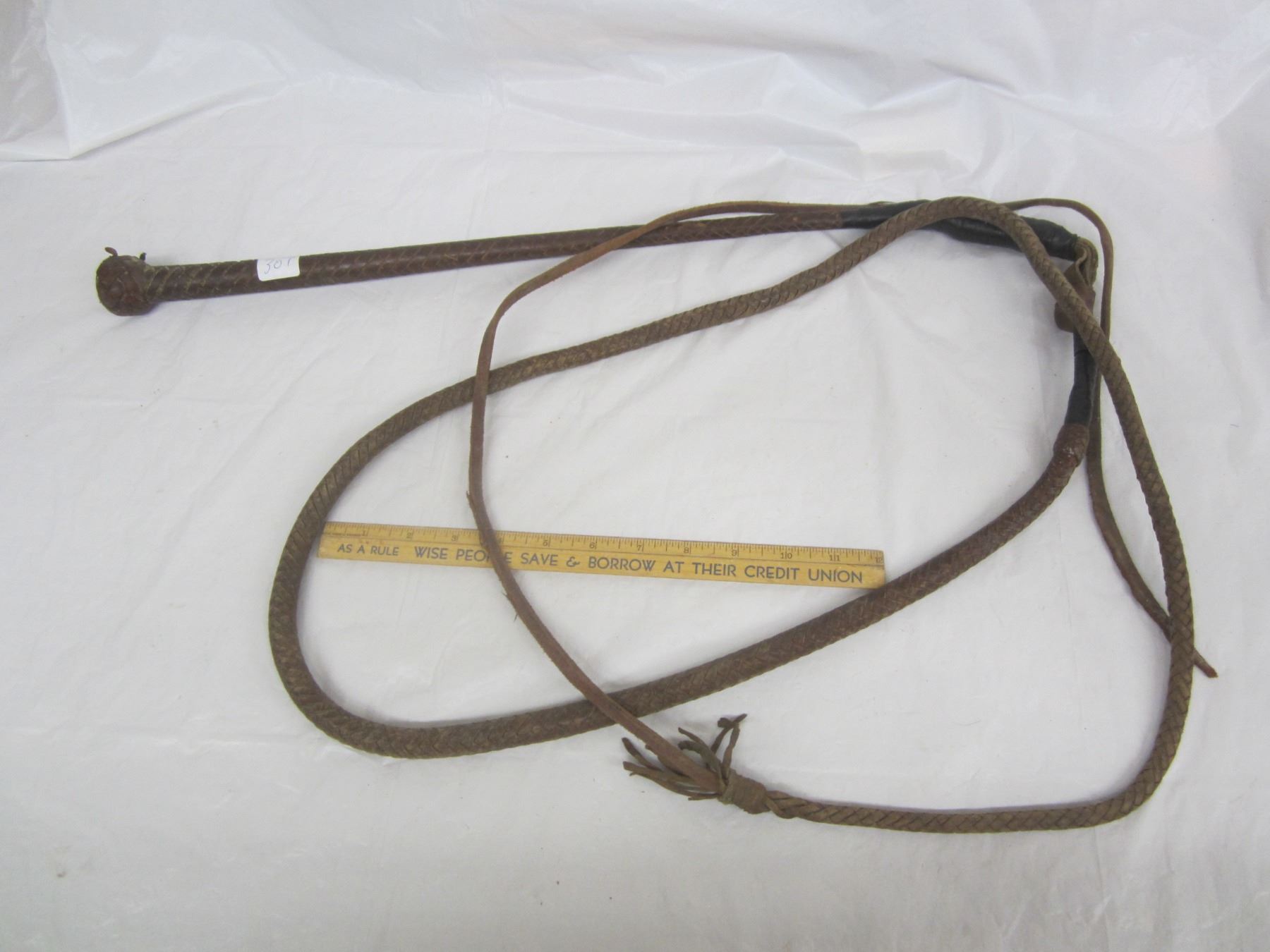 Vintage Leather Whip - Schmalz Auctions