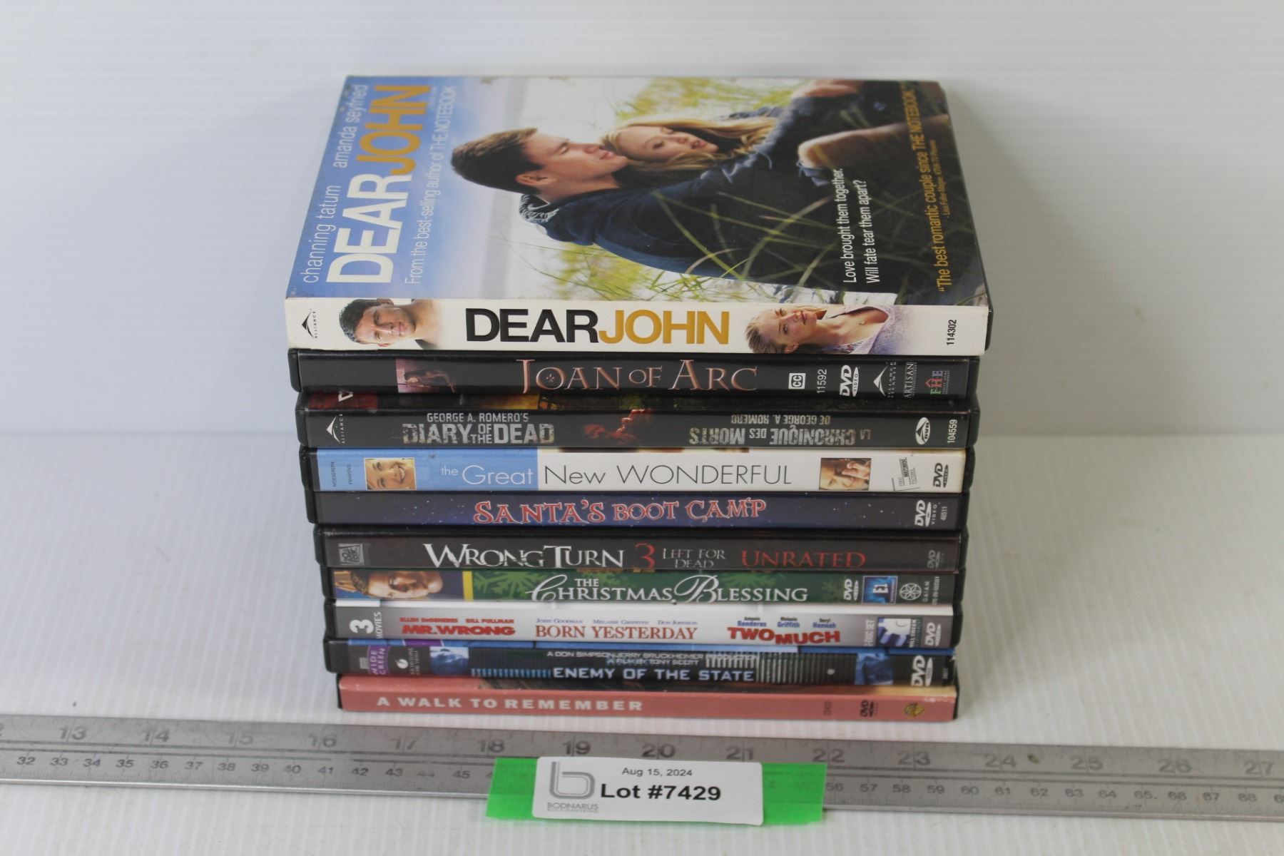 (10) DVDs - Wrong Turn - No Wrong - Joan of Ark - Dear John - Santa's Boot Camp - Enemy of The ...