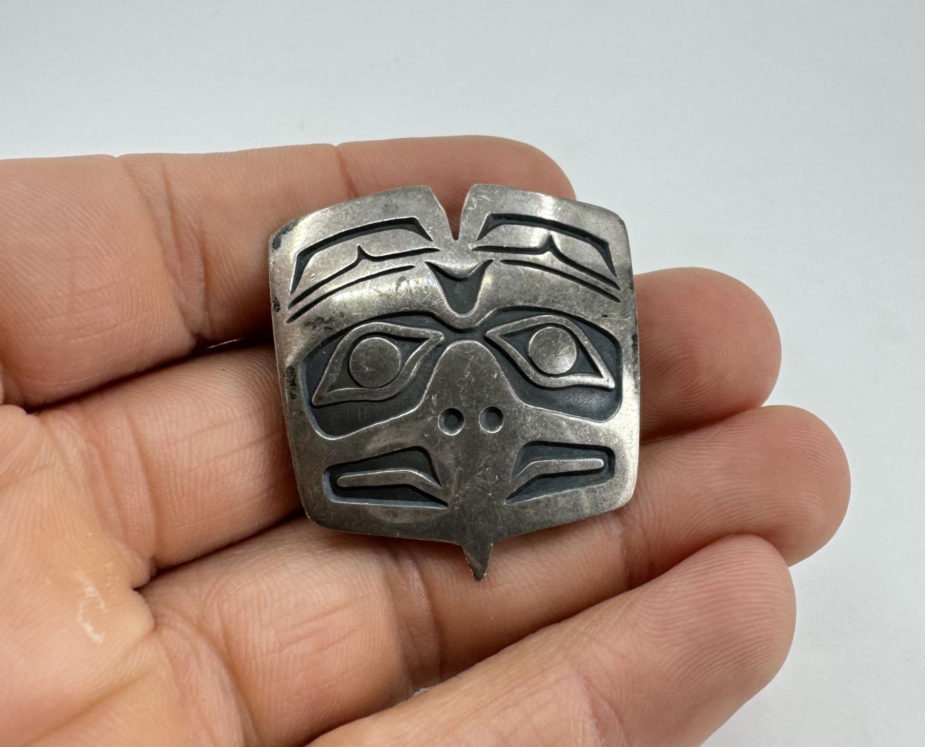 Barry Herem Sterling Haida Raven Bolo Tie