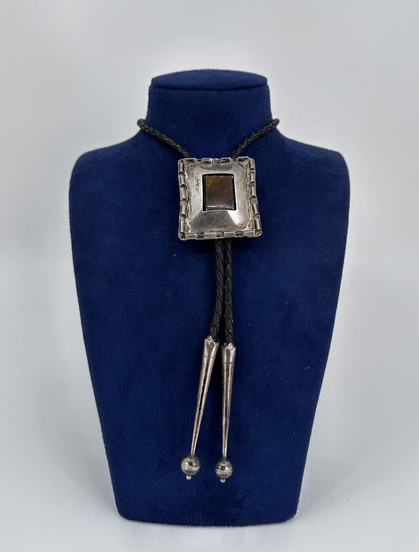 Sadie Randolph Navajo Sterling Silver Bolo Tie