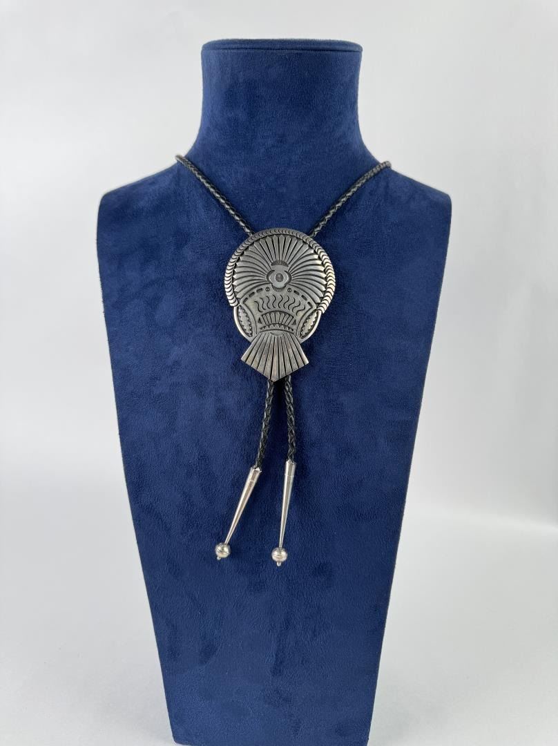 Emerson Bill Navajo Sterling Silver Bolo Tie