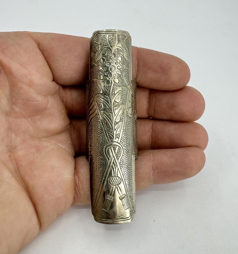 Navajo Sterling Silver Cowboy Scarf Slide