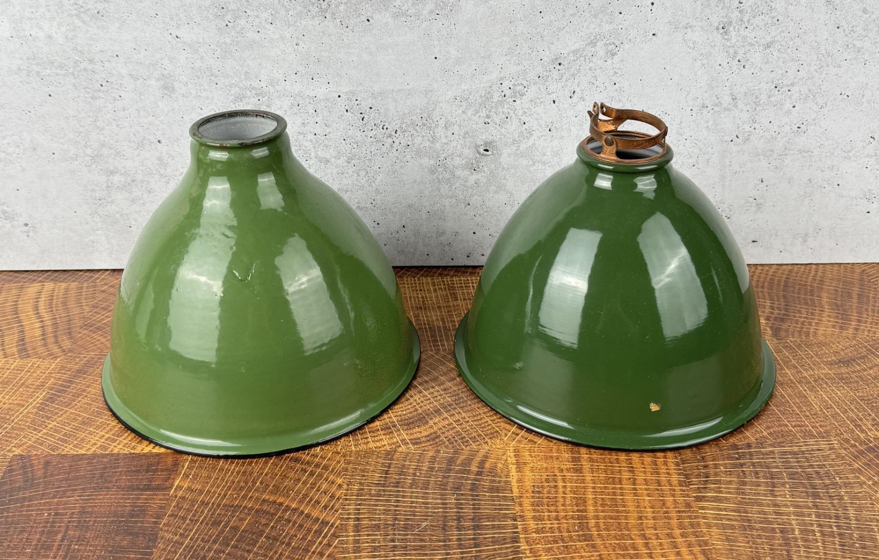 Antique Industrial Enamel Lamp Shades Benjamin