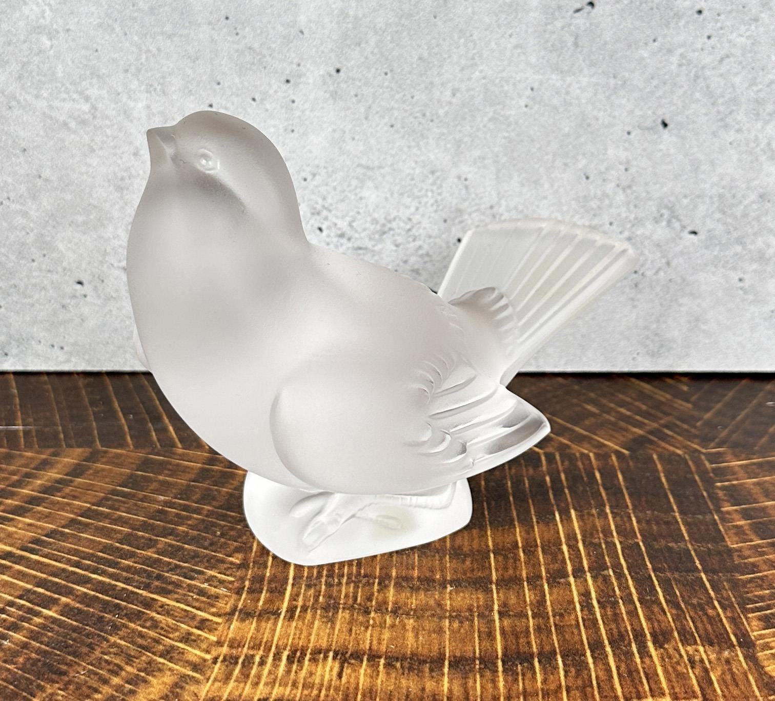 French Lalique Crystal Sparrow
