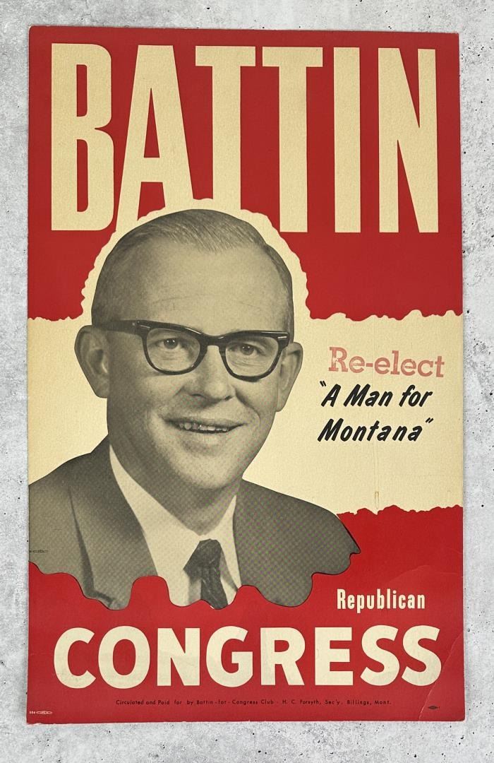 James Battin Montana Congressional Campaign Poster