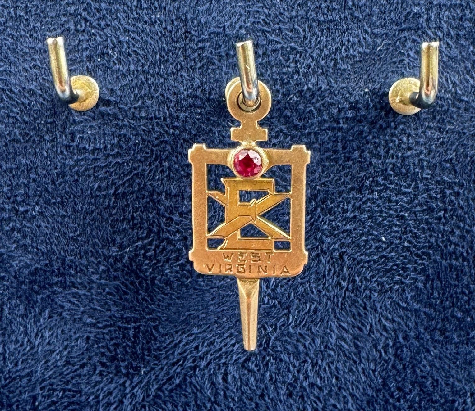 10K Gold Pocket Watch Key Sigma Chi West Virginia