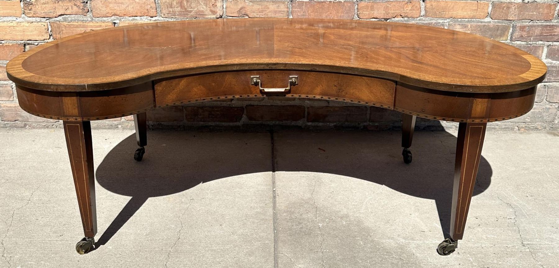 Antique Mahogany Kidney Table