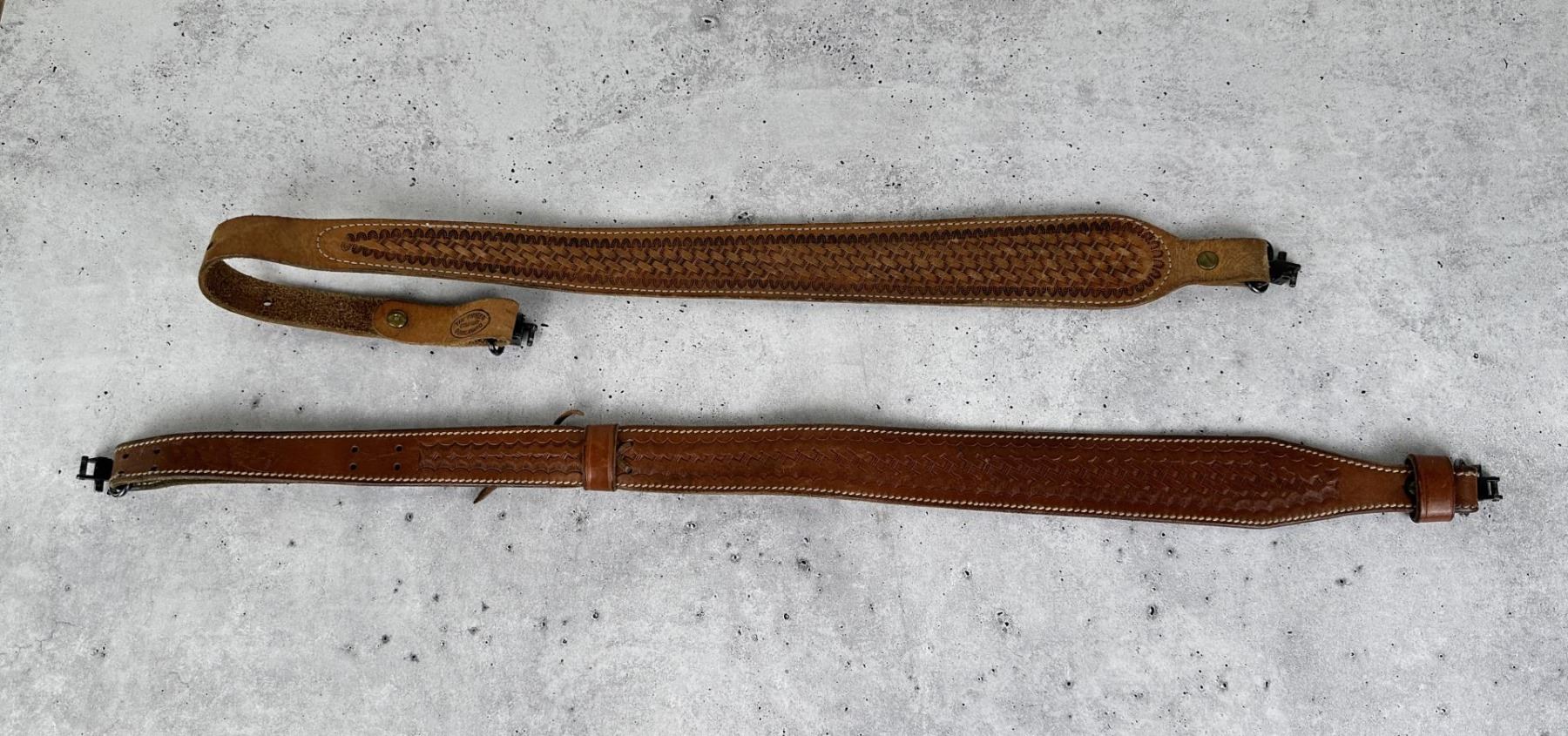 Tooled Leather Rifle Slings