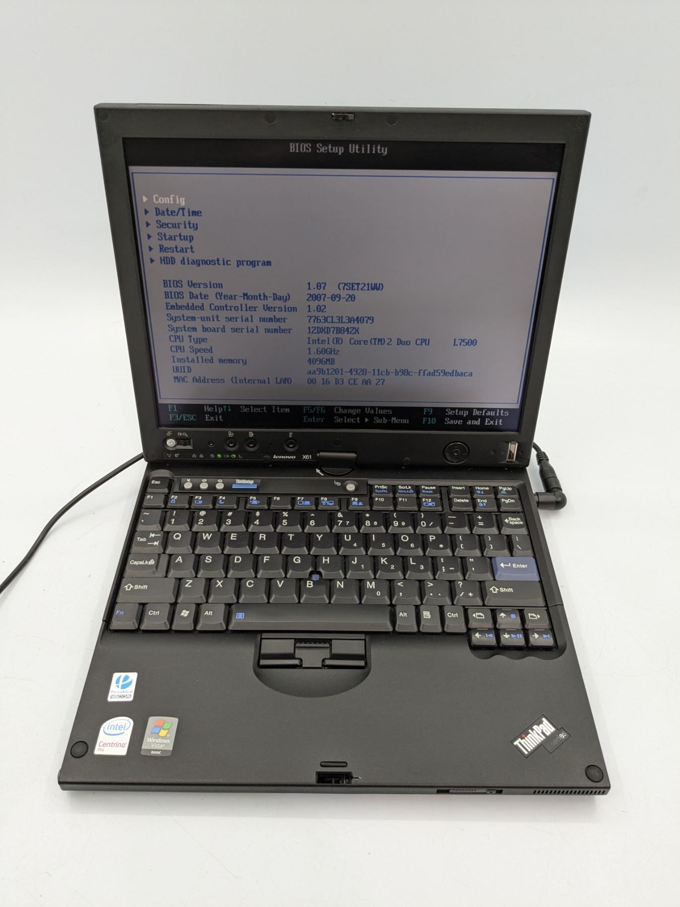Lenovo ThinkPad X61 Laptop - SKU 6082