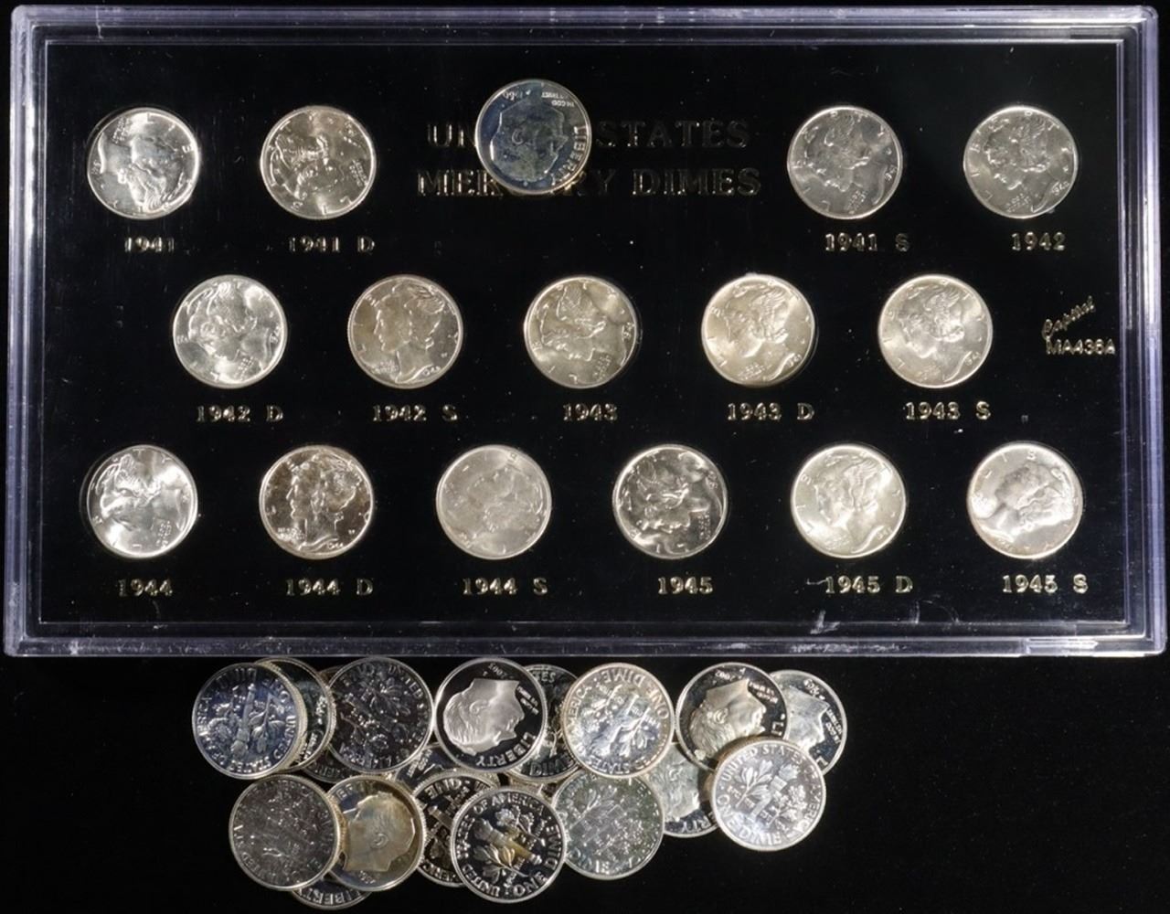 SILVER PROOF ROOSEVELT 10C & MERCURY DIMES