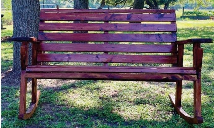 Wooden Rocker Bench