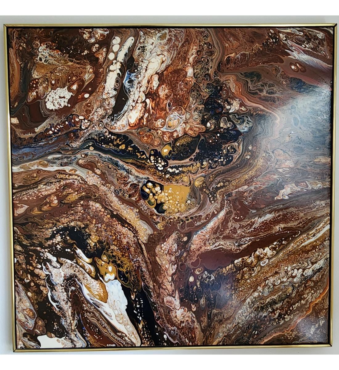 R Mann (RICHARD MANN) American California Abstract Painting Signed