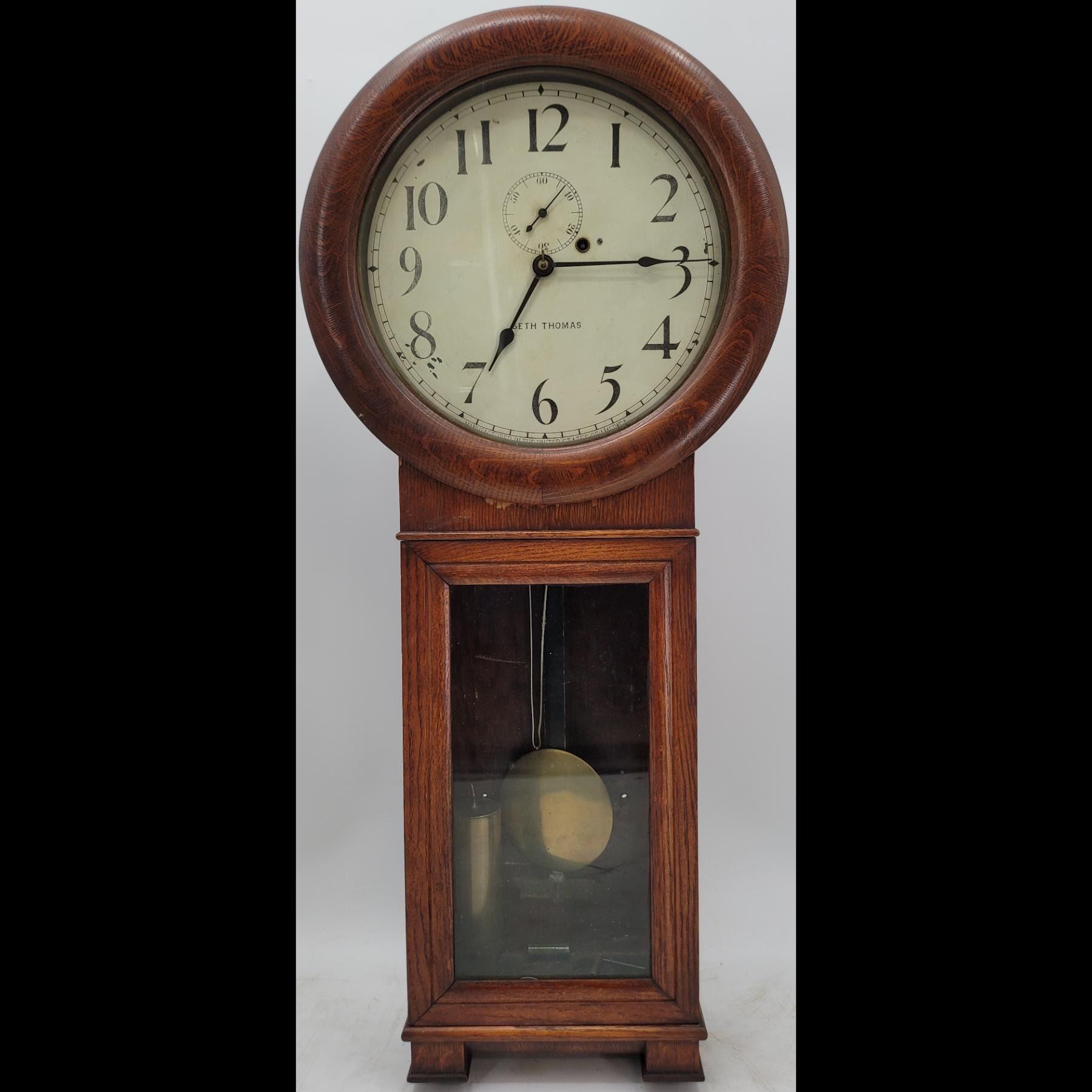 Antique Seth Thomas Regulator No. 2 Wall Clock