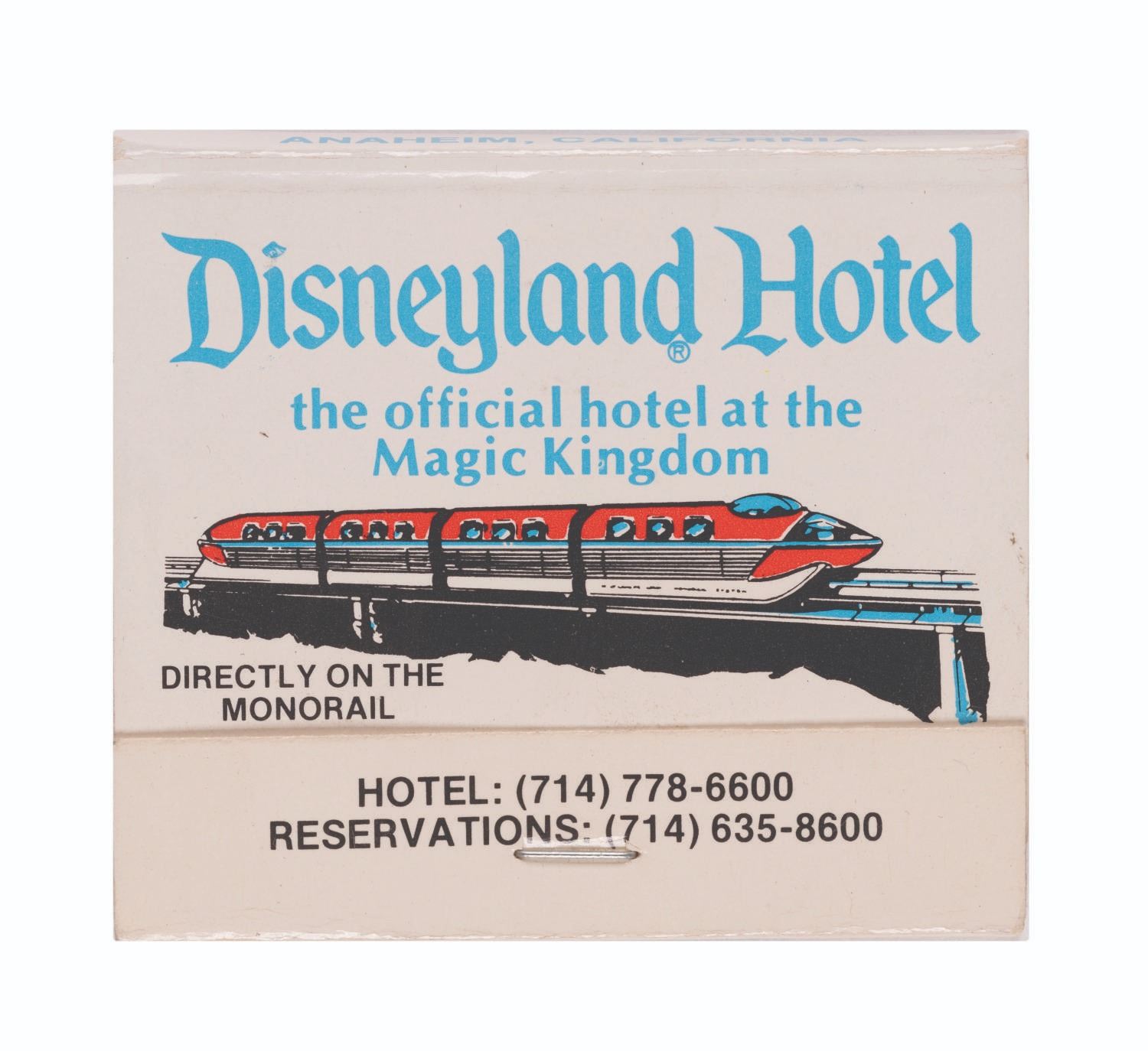 A 1970s Disneyland Hotel Matchbook.