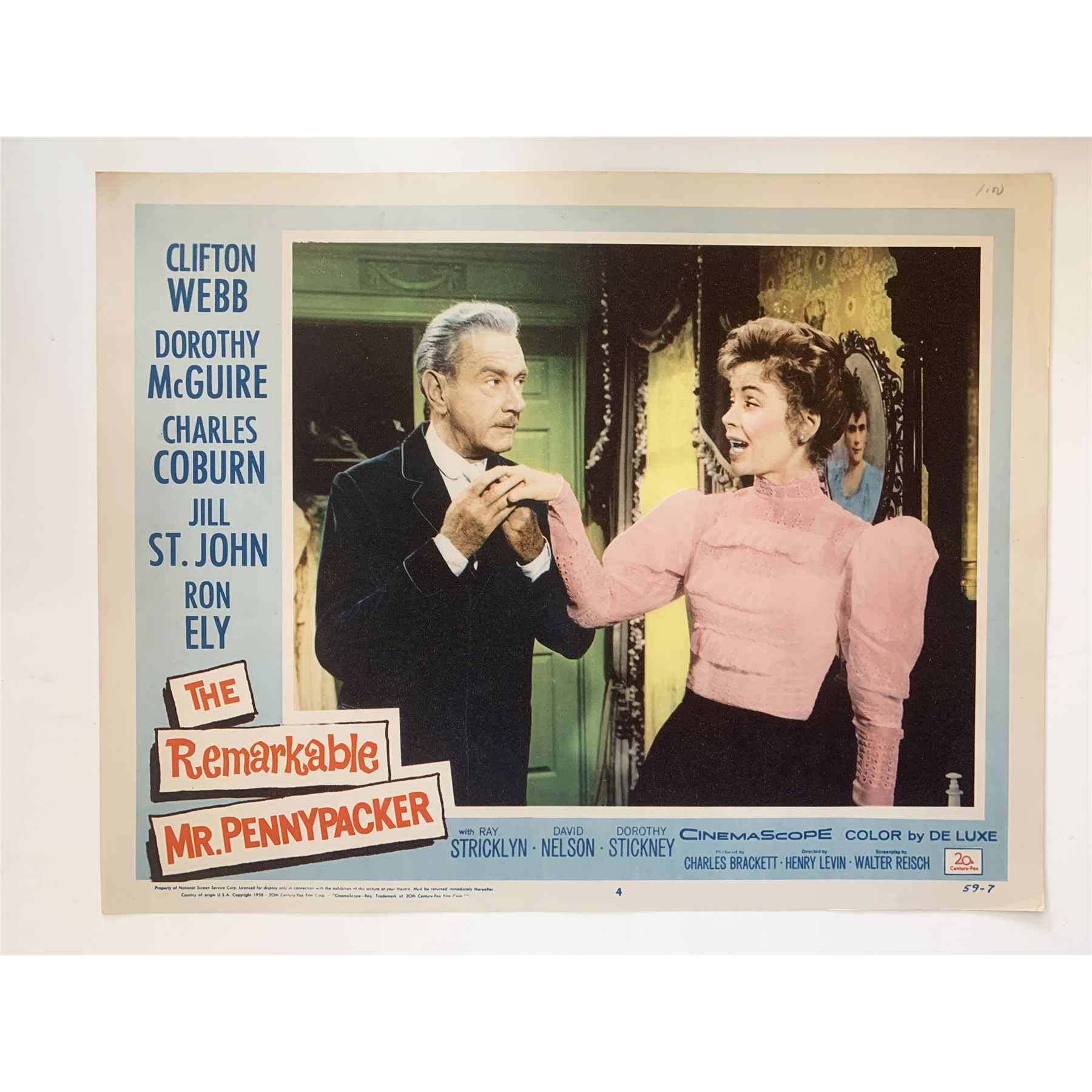 The Remarkable Mr. Pennypacker original 1959 vintage lobby card