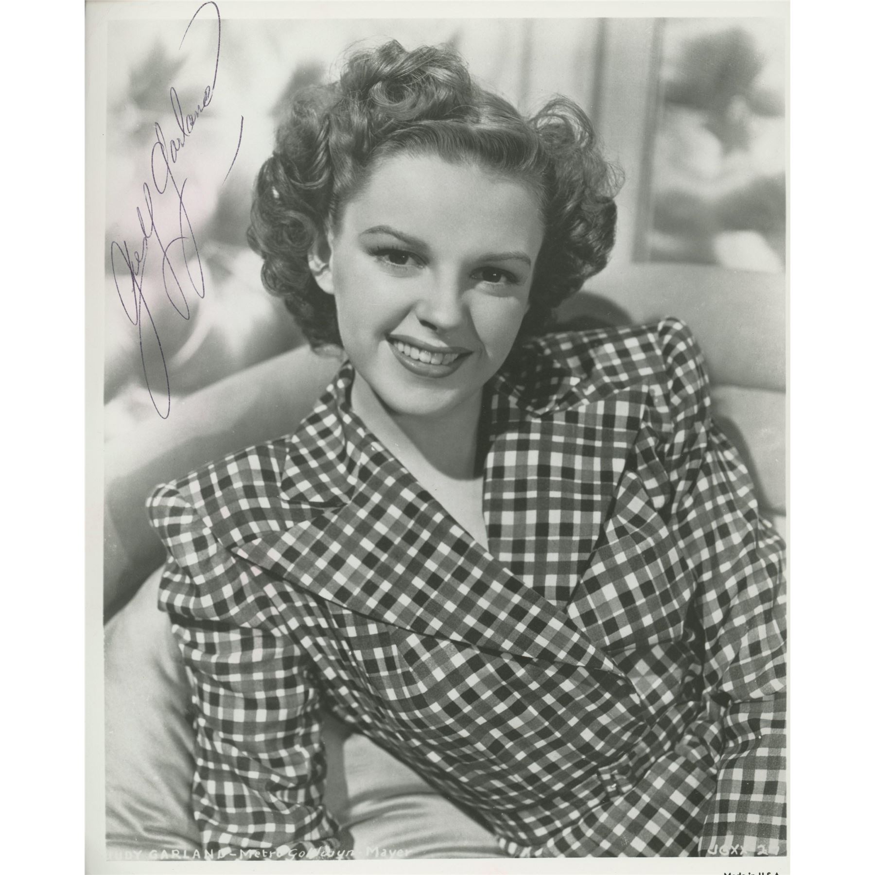 Judy Garland signed photo. GFA Authenticated