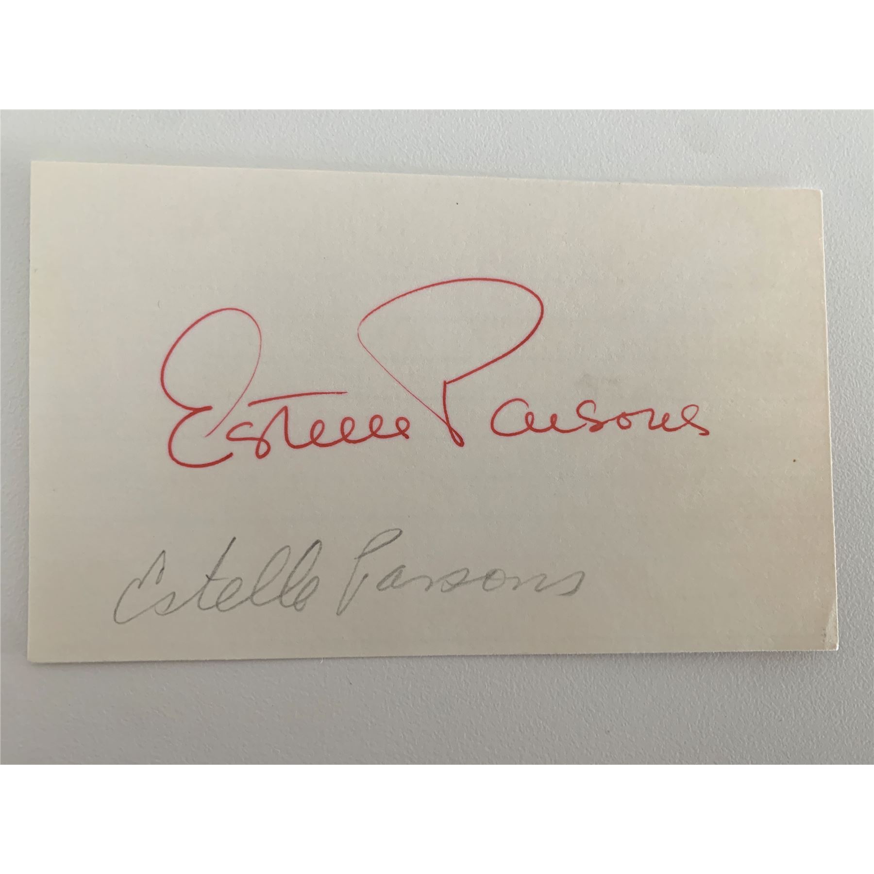Estelle Parsons original signature