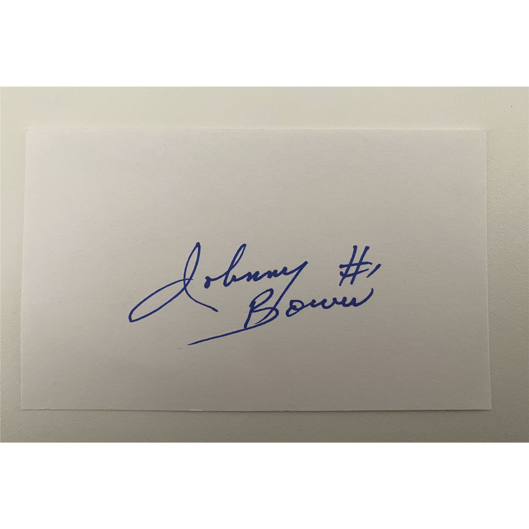 Hockey Hall of Fame Johnny Bower original signature