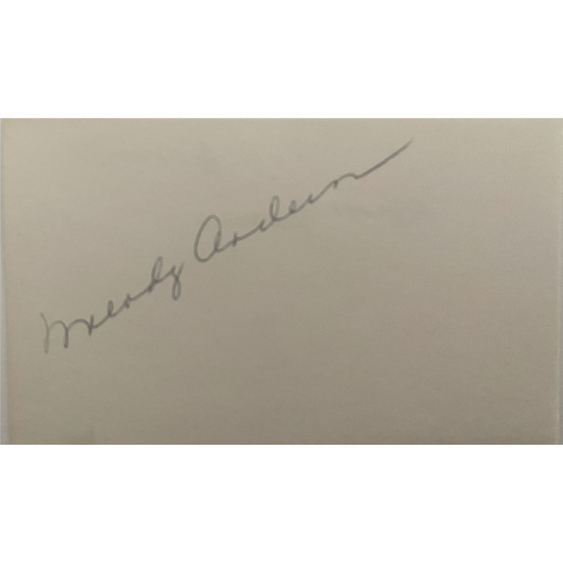 Melody Anderson original signature