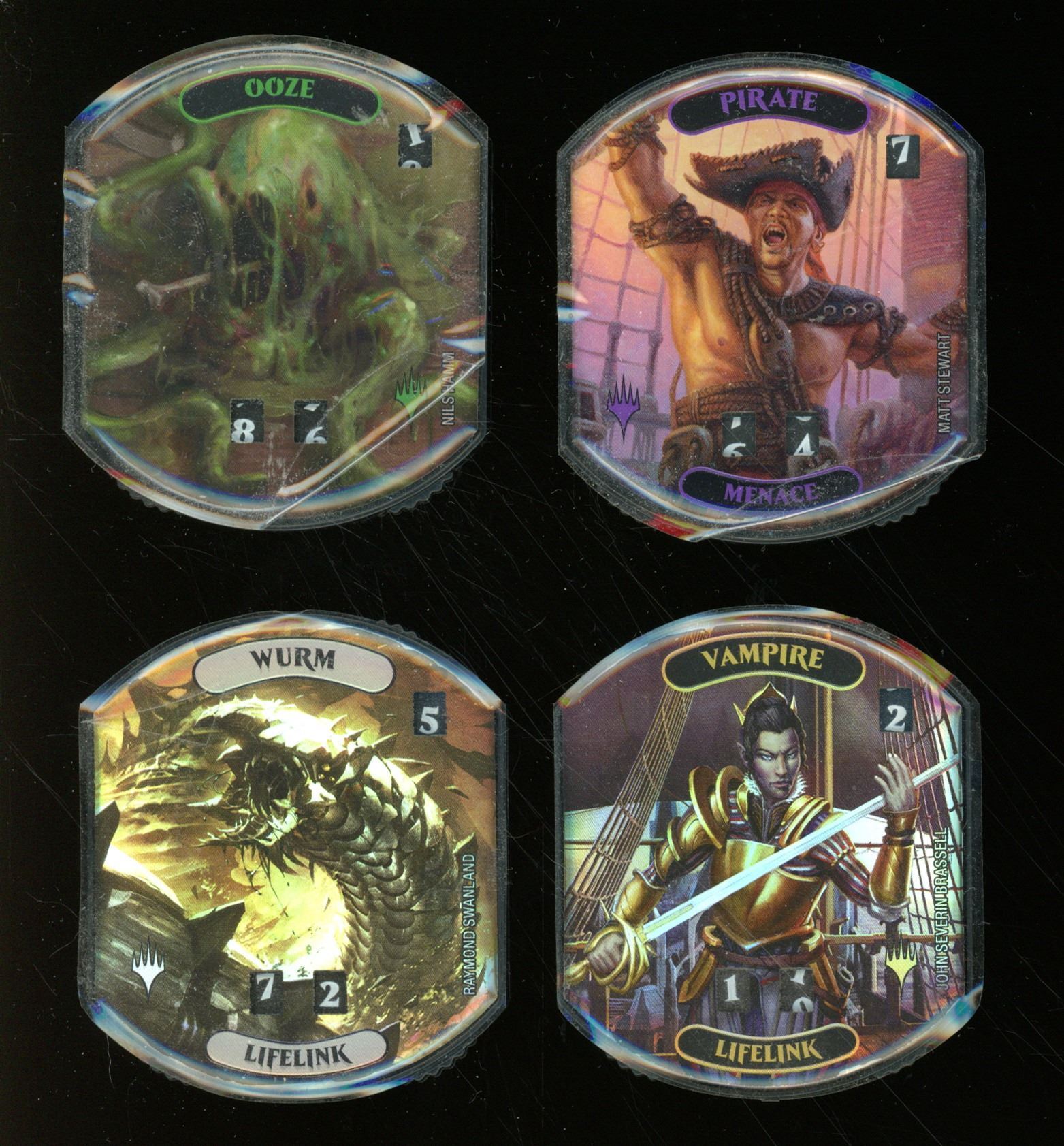 4 New Ultra Pro MTG Foil & Non-Foil Relic Tokens Life Counters