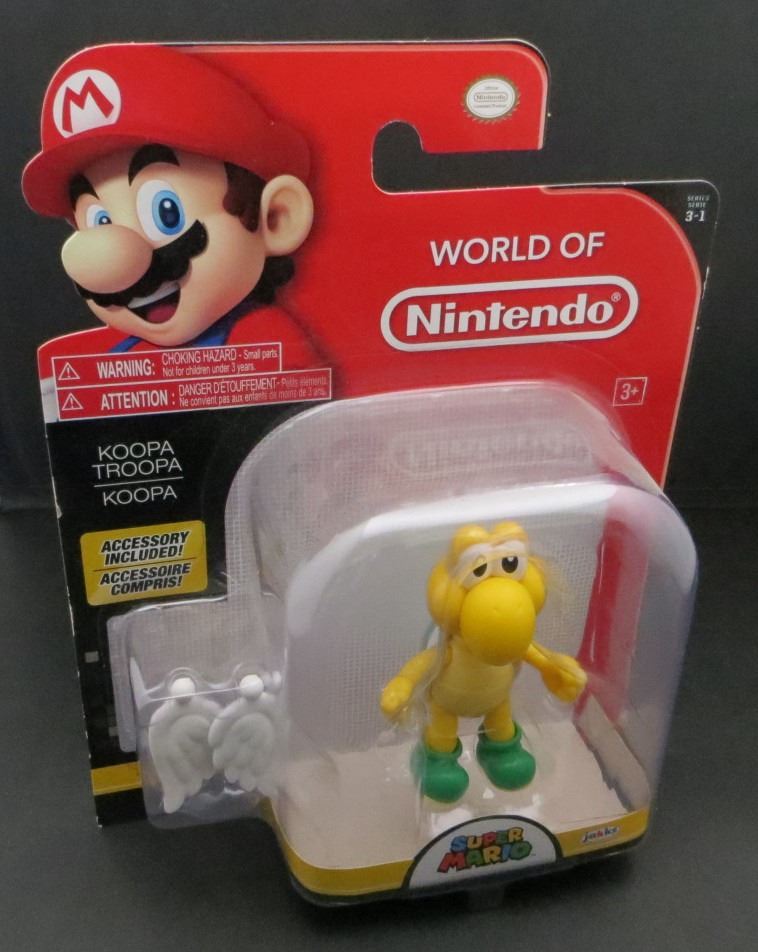 New Jakks Pacific World of Nintendo Koopa Troopa Figure With Wings