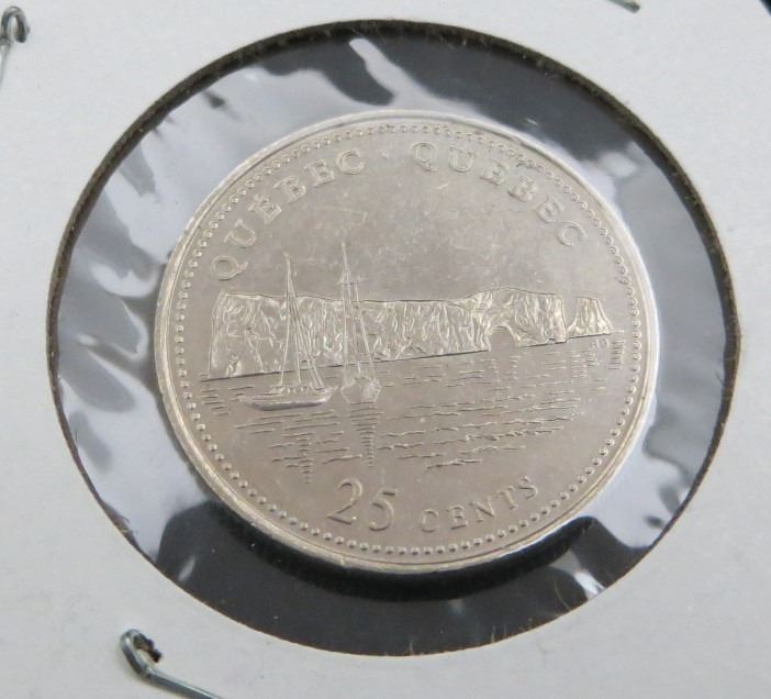 1867-1992 Anniversary Provincial Quarter Quebec 25 Cent Coin