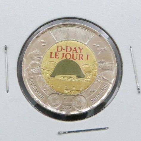 2019 Canada WWII D-DAY 75th Anniversary Colorized $2 Coin Toonie