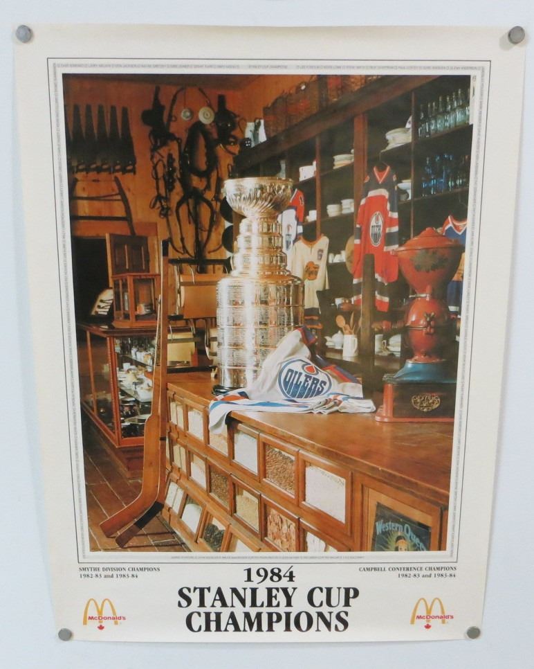 Edmonton Oilers 1984 Stanley Cup Champions McDonalds Poster 24" x 18"