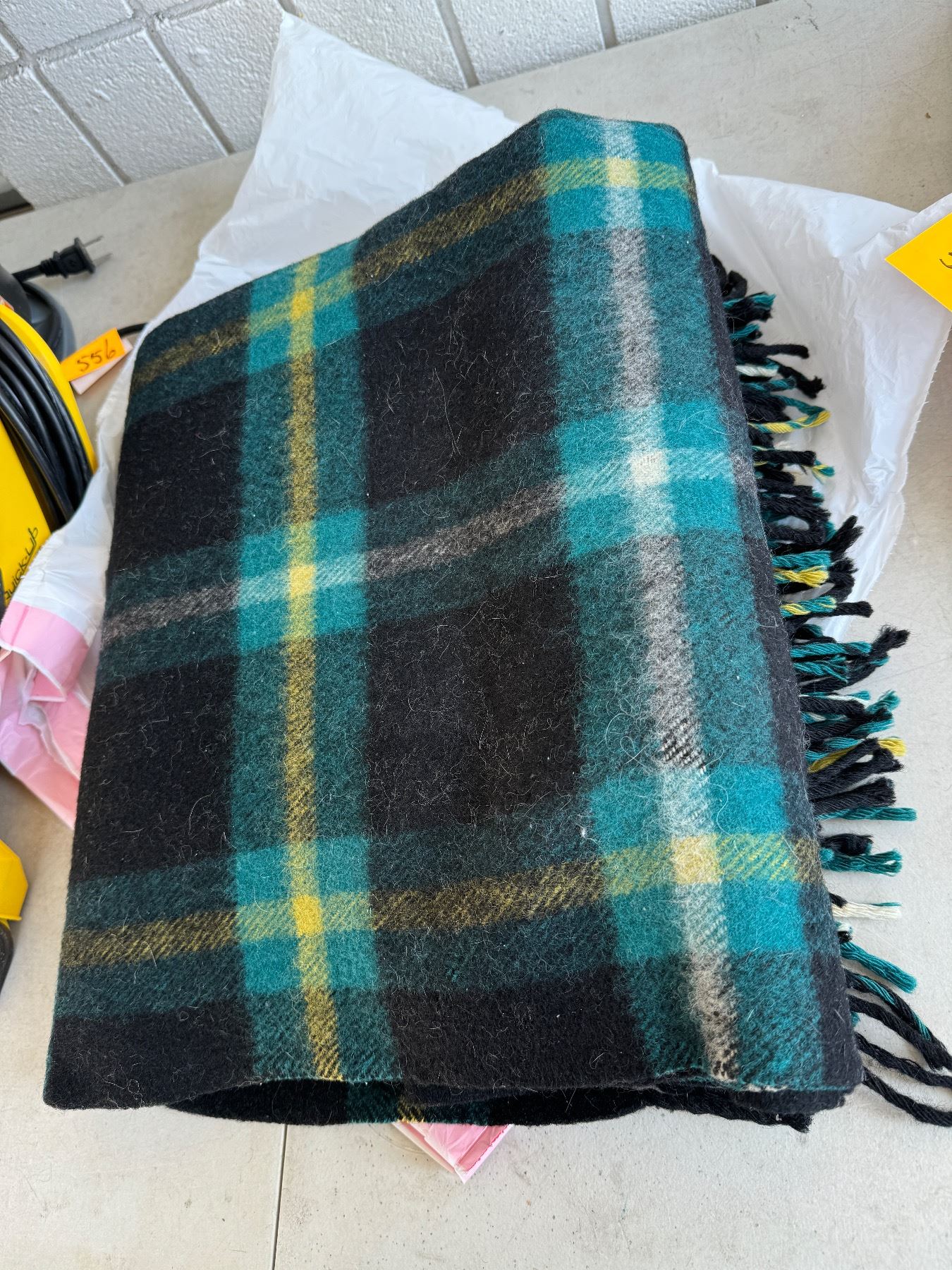 vintage double wool blanket