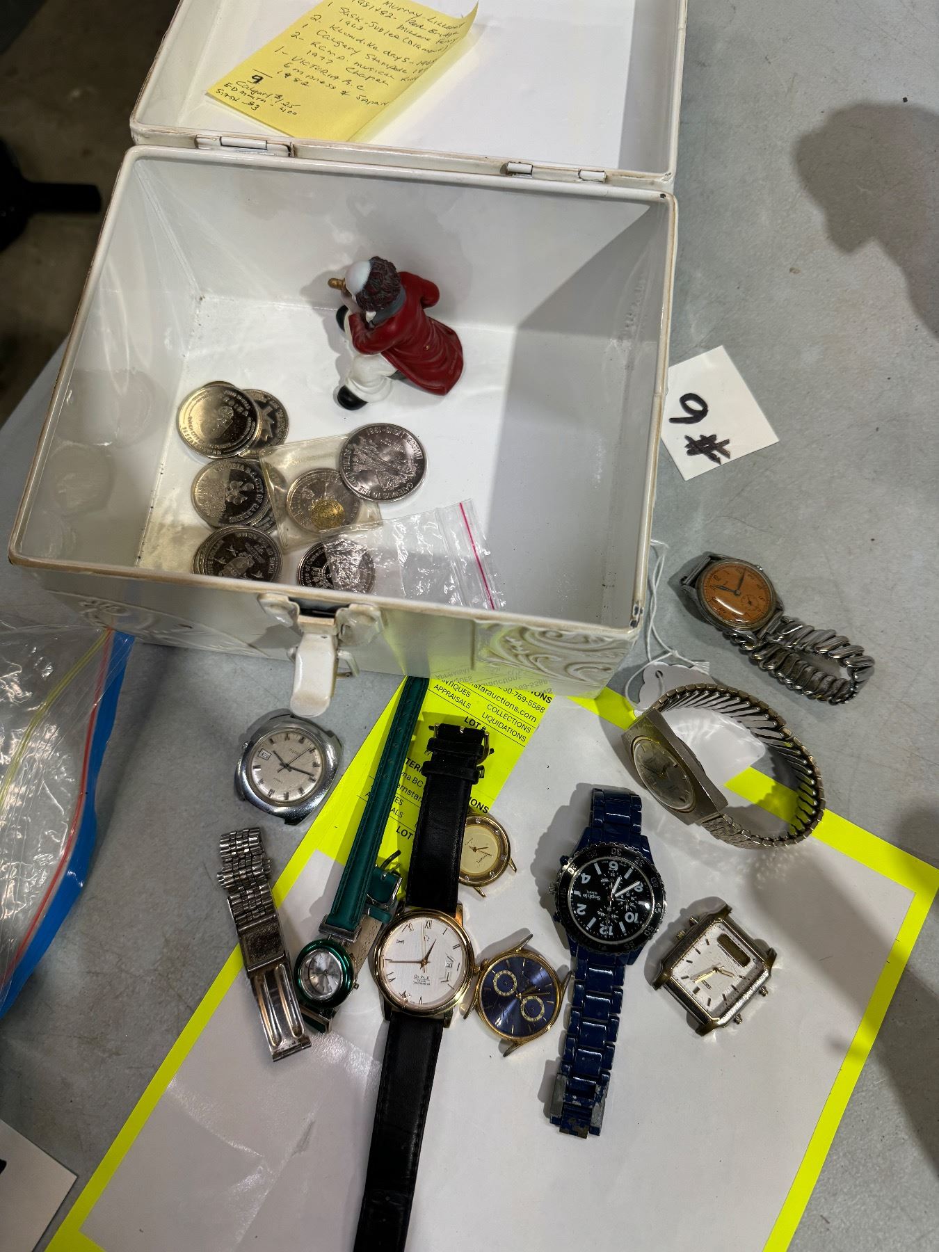 Vintage watches and tokens