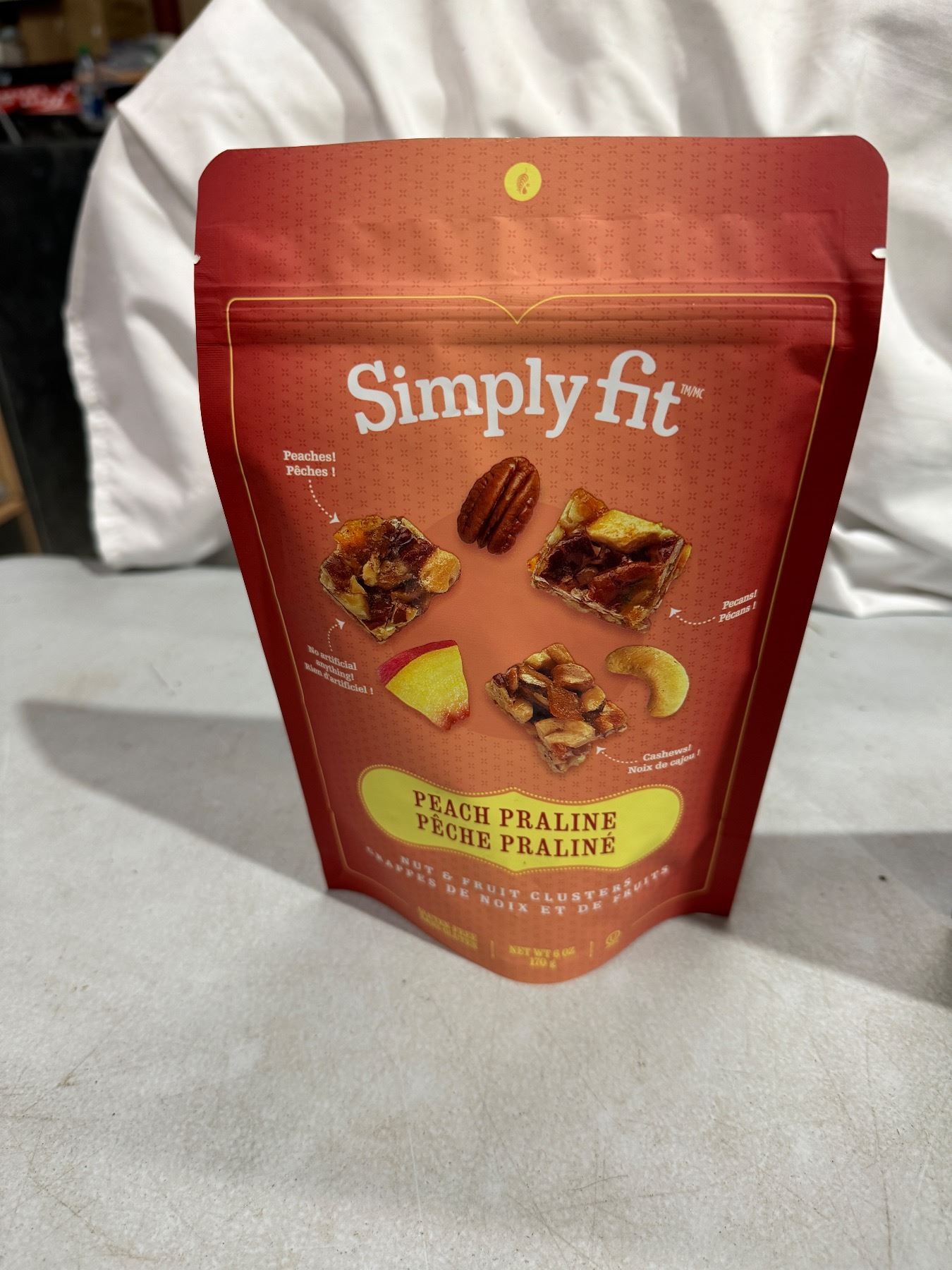 Simply fit, peach, praline, nut and fruit busters