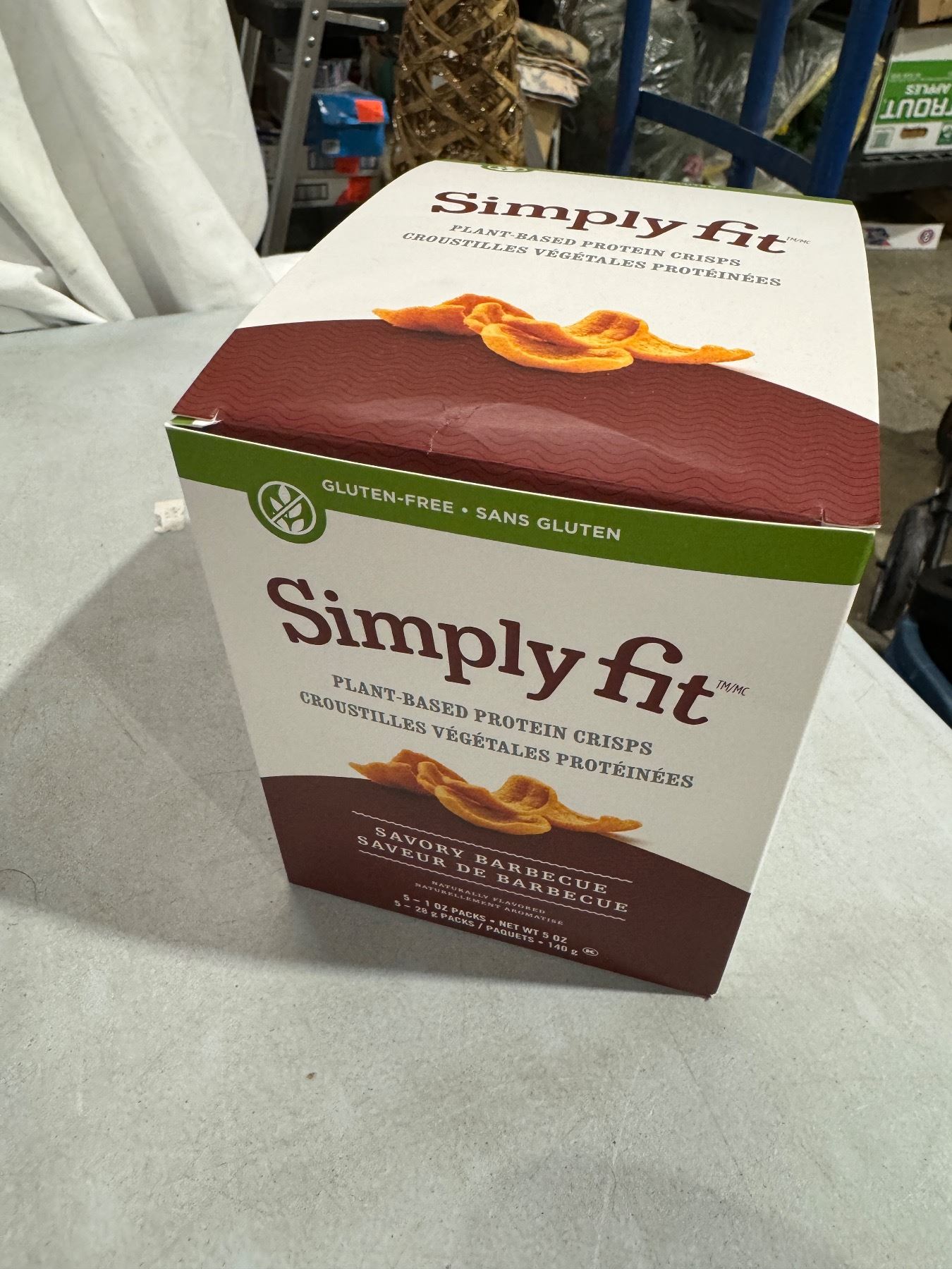 Simply fit savory barbecue plant-based protein crisps
