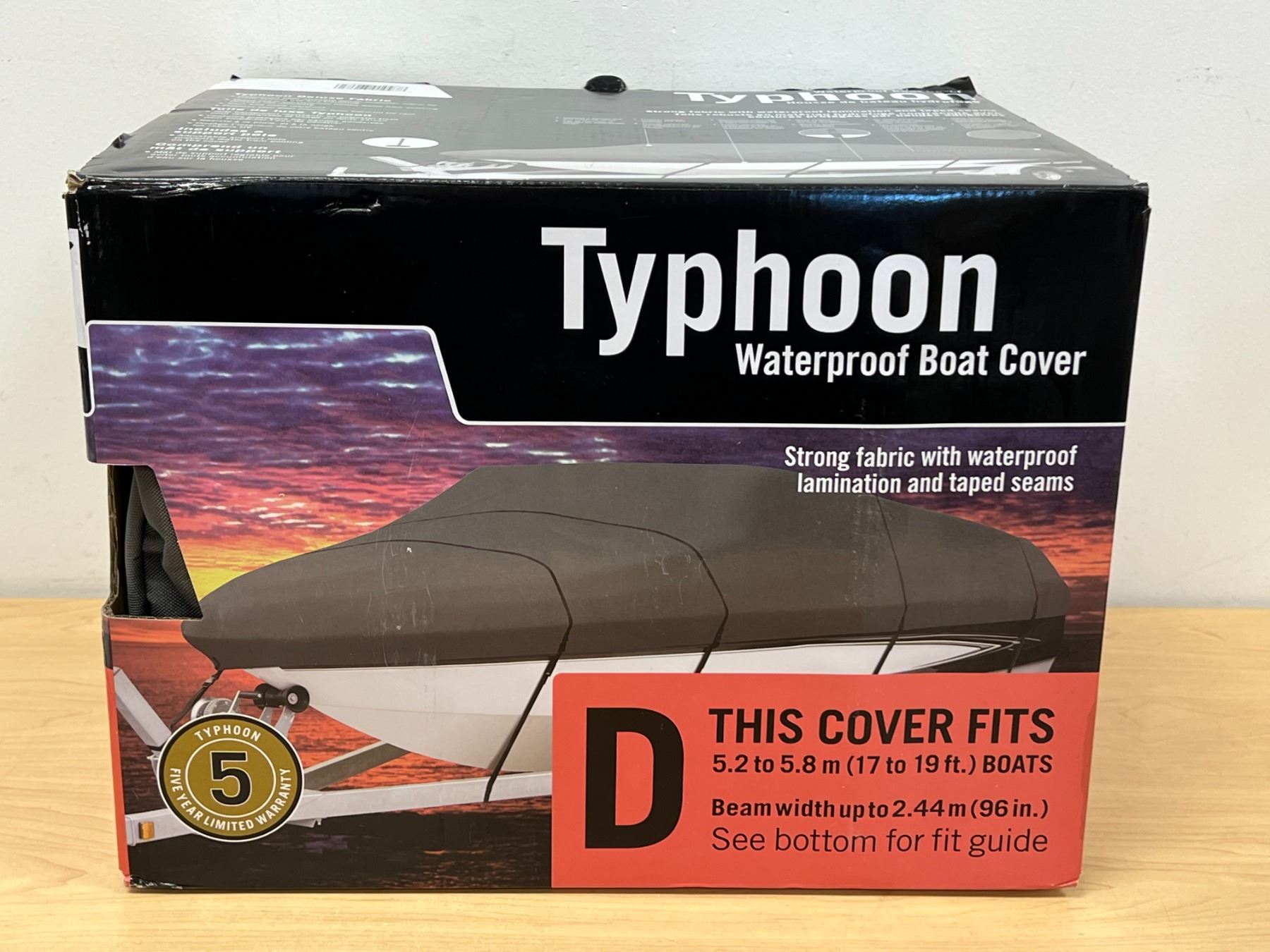 New Typhoon Waterproof Boat Cover - see photos for size and details