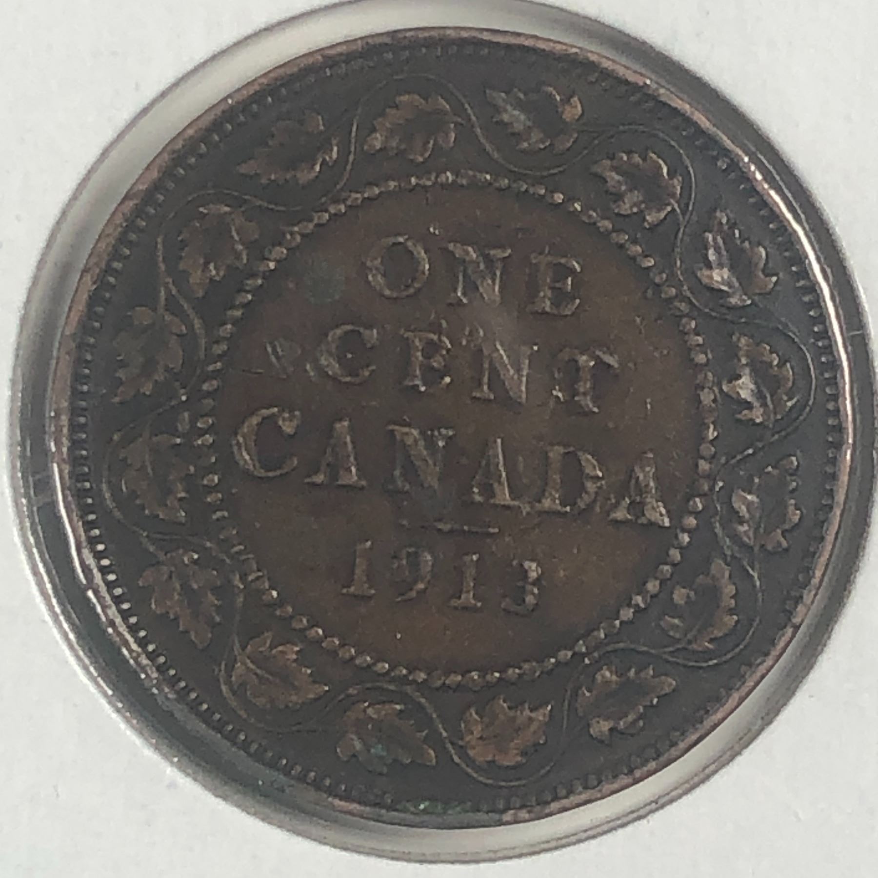 Canadian Large Cent 1913 VF