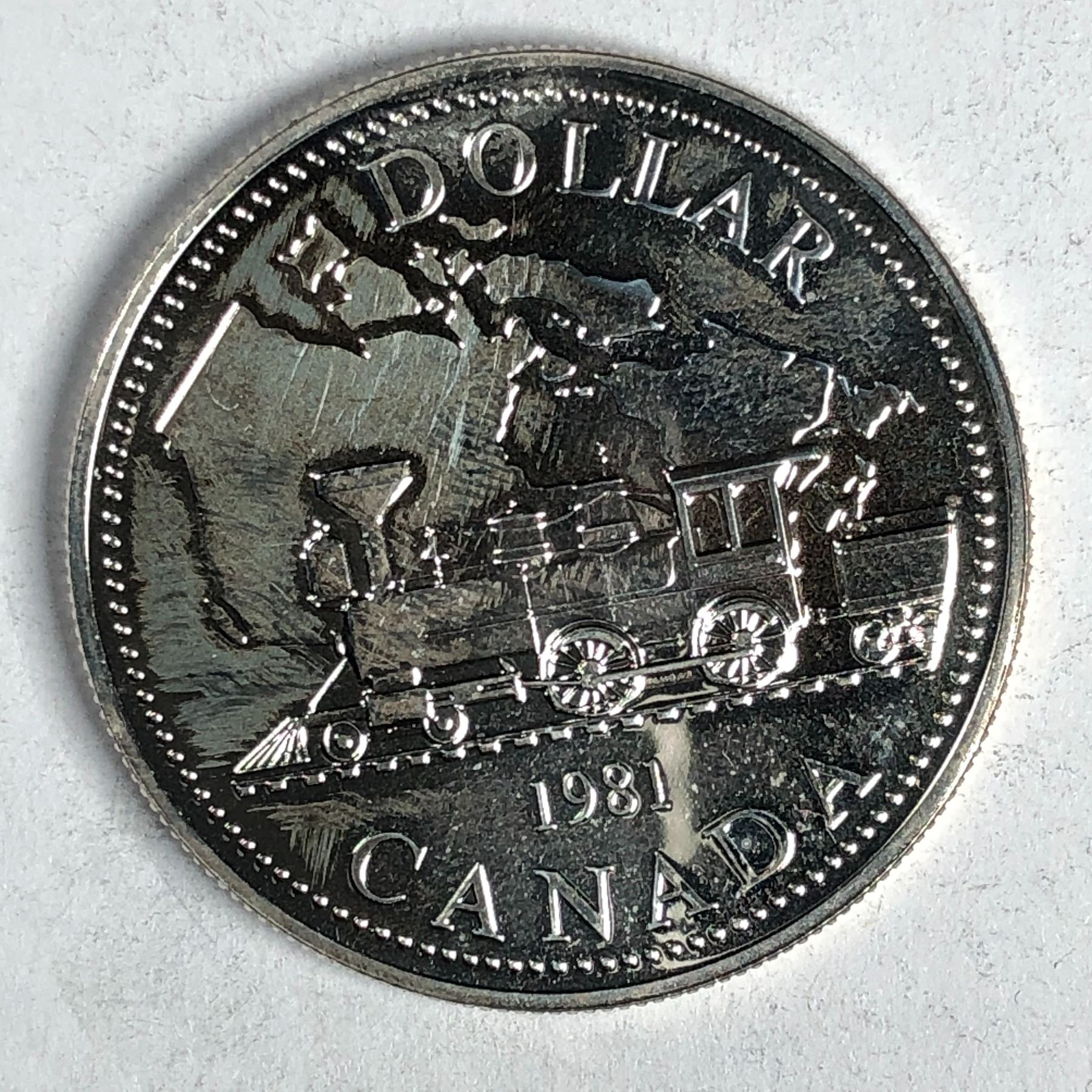 1981 Queen Elizabeth II Canadian Silver Dollar UNC