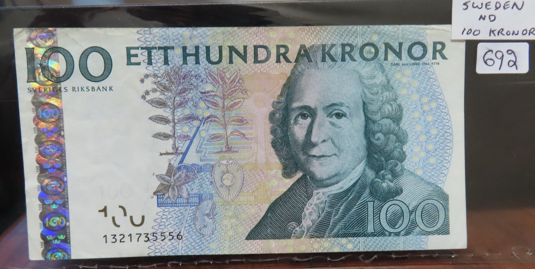 Sweden. ND 100 Kronor. High denomination note. VF. - Schmalz Auctions