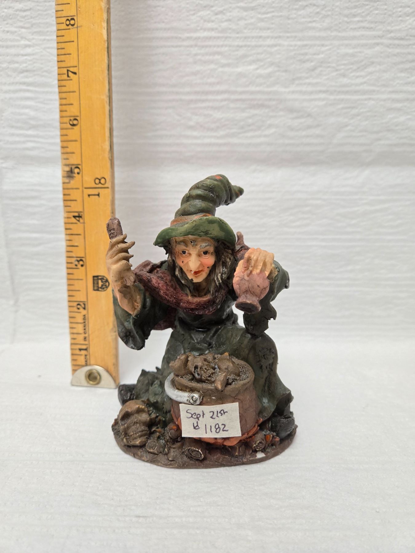 Vintage Resin Witch with Cauldron - Schmalz Auctions