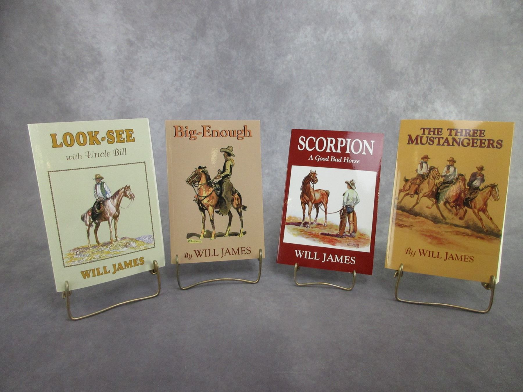 4 New Will James Books- 9" X 6"