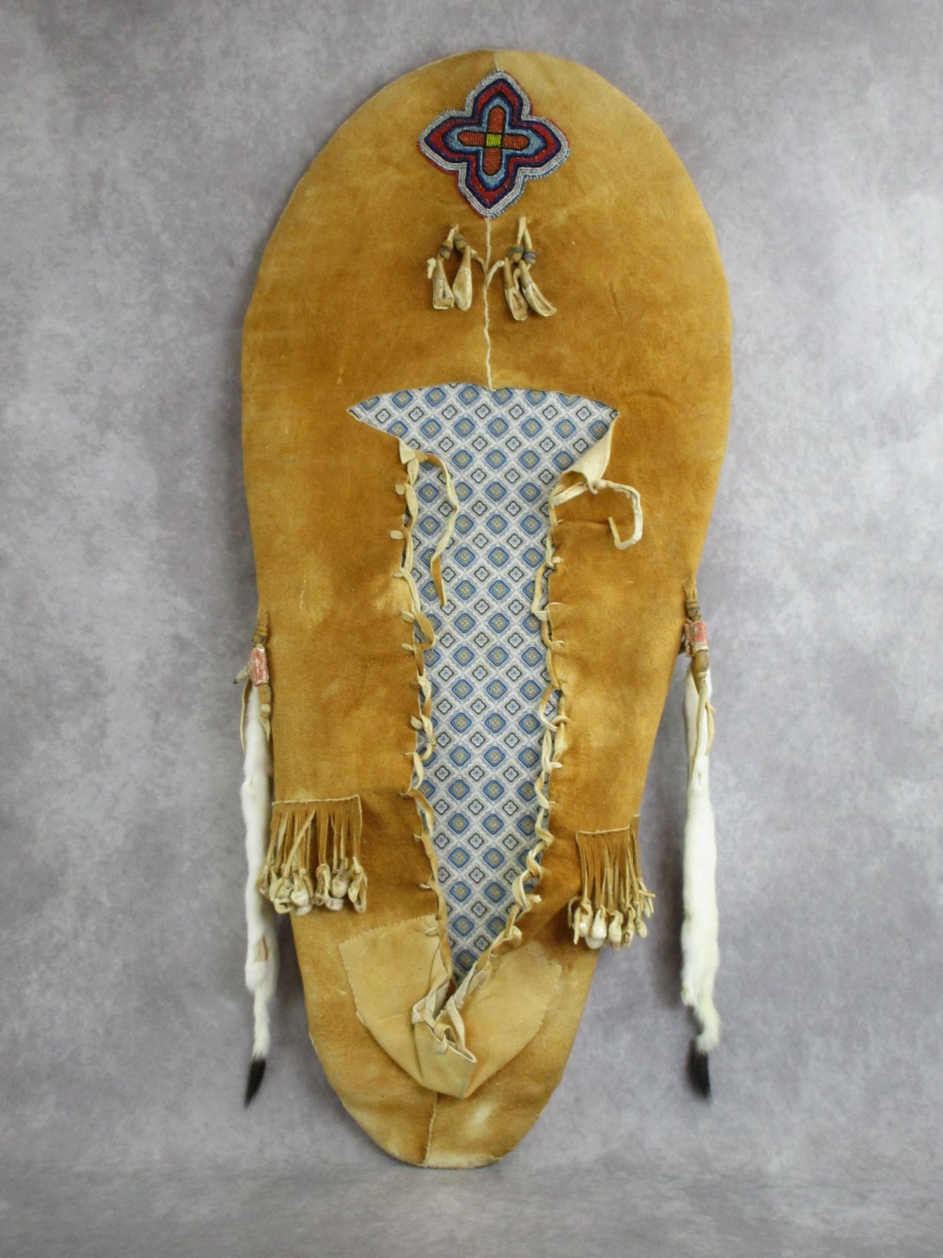 Contemporary Smoked Deer Hide Shoshone Willow Cradle Board- 46 Vintage ...