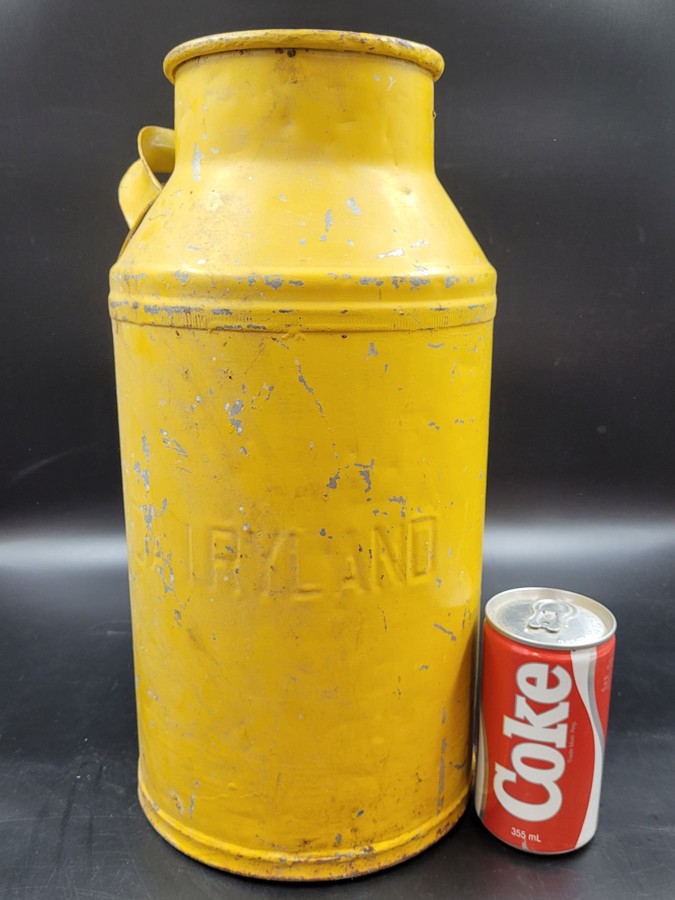 Vintage Dairyland Yellow Milk Can
