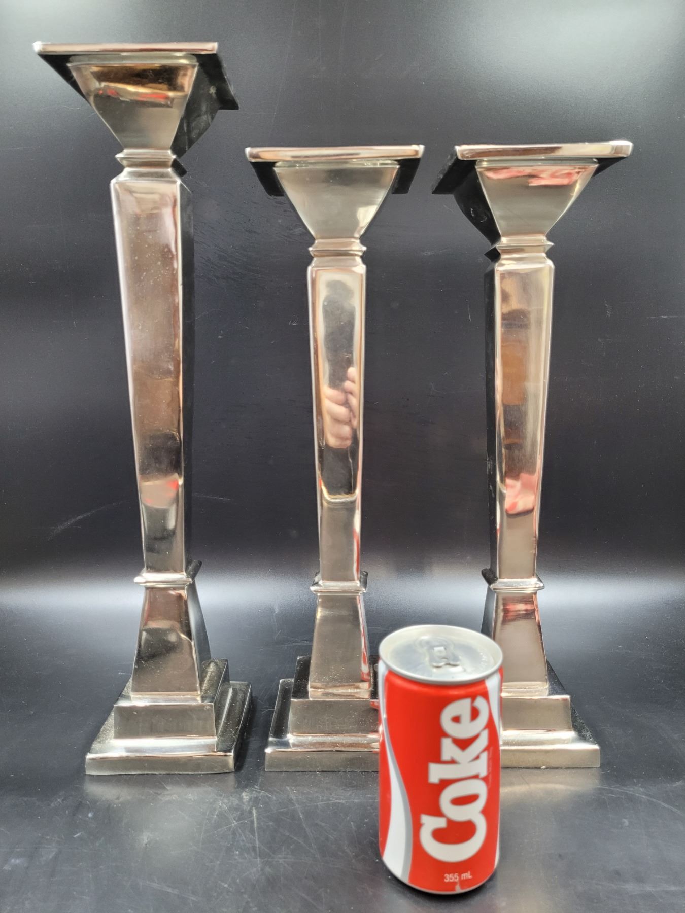 Heavy Silver Candleholders