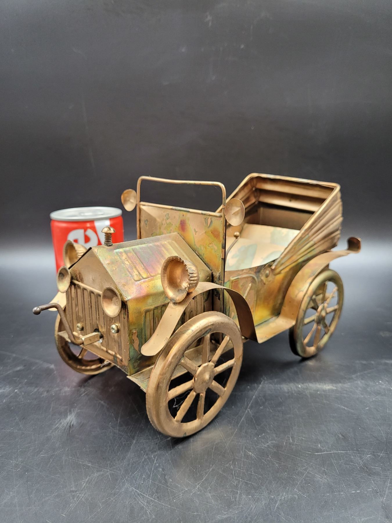 Vintage Tin Music Box Car