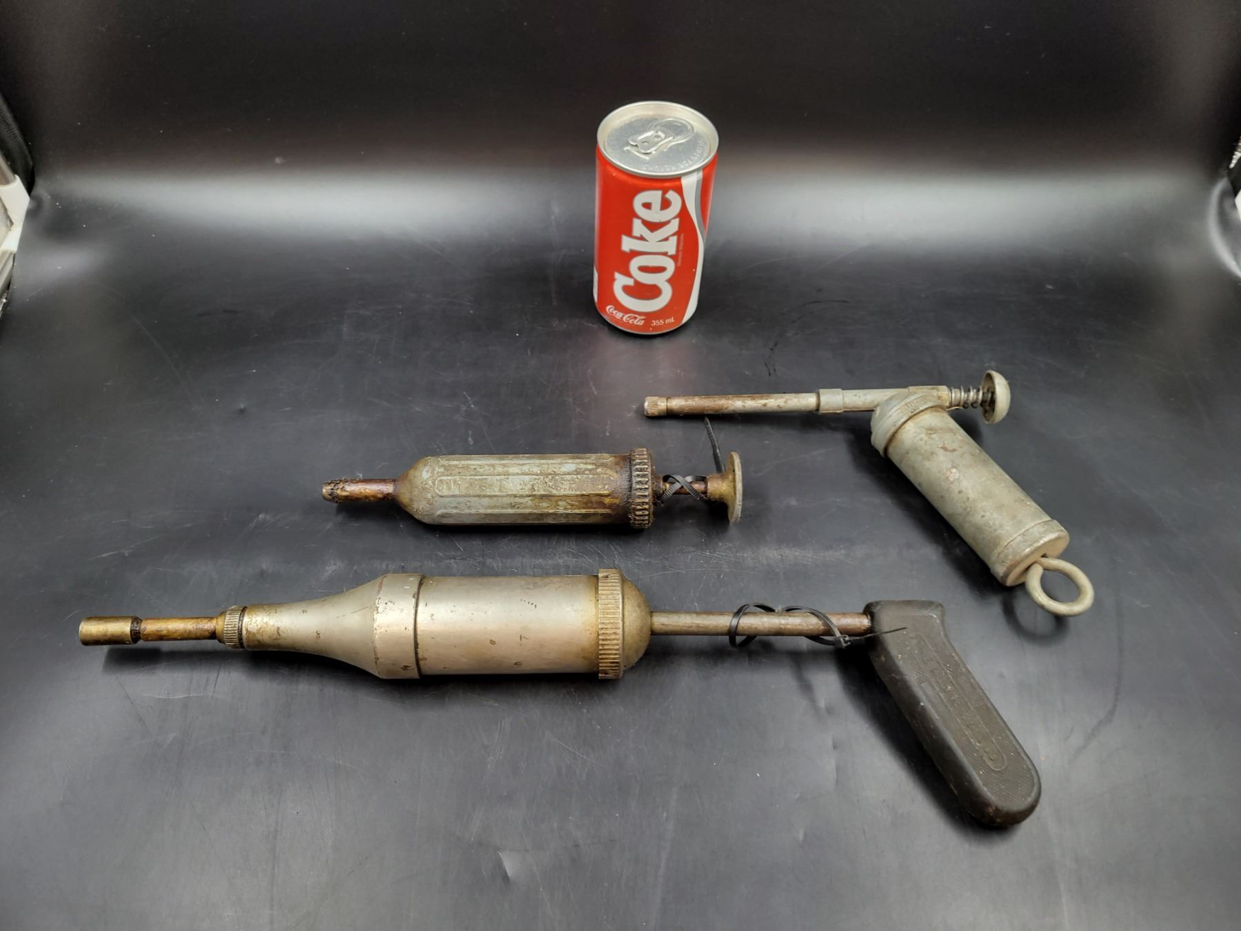 3 Vintage Grease Guns