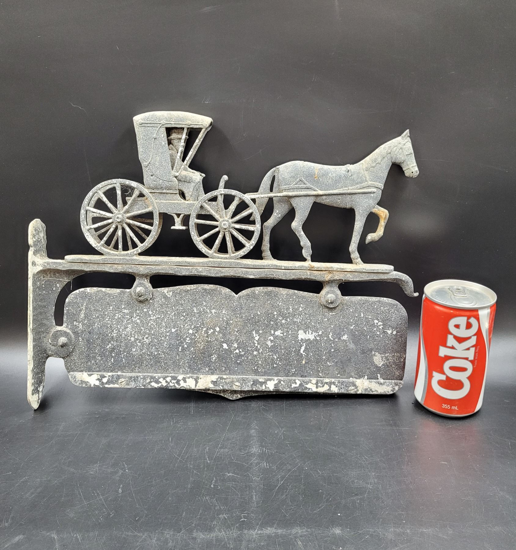 Vintage Cast Iron Hanging Sign