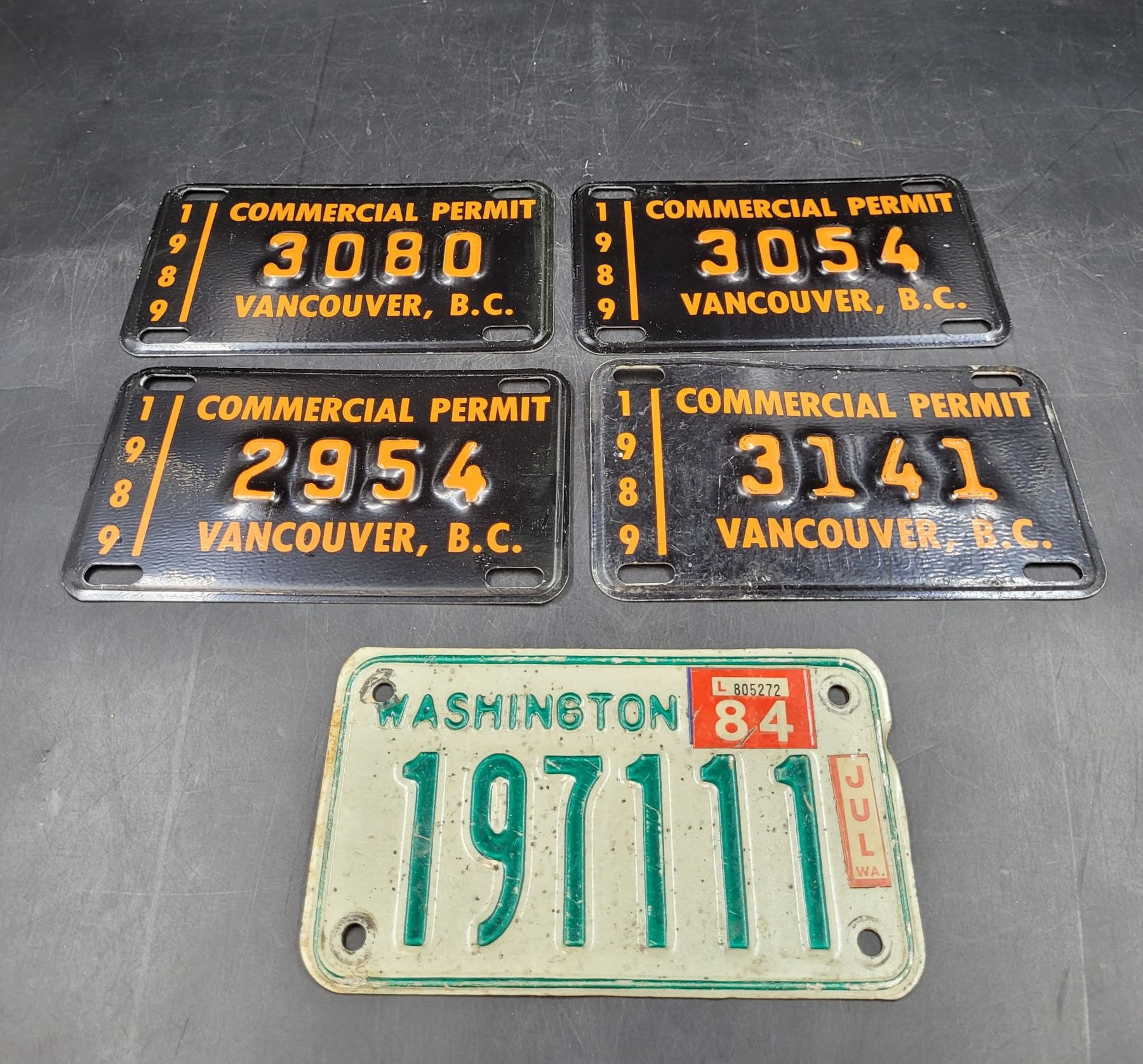 Vintage Commercial Vehicle License Plates