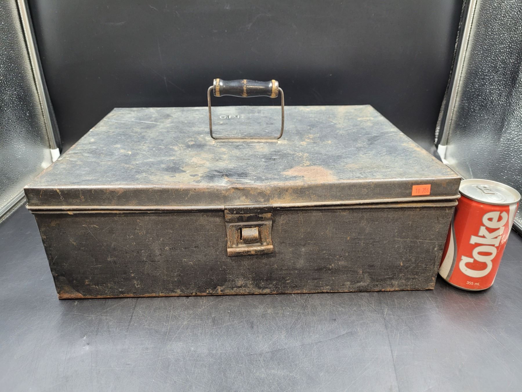 Vintage C.P.R. Metal Railroad Tool Box