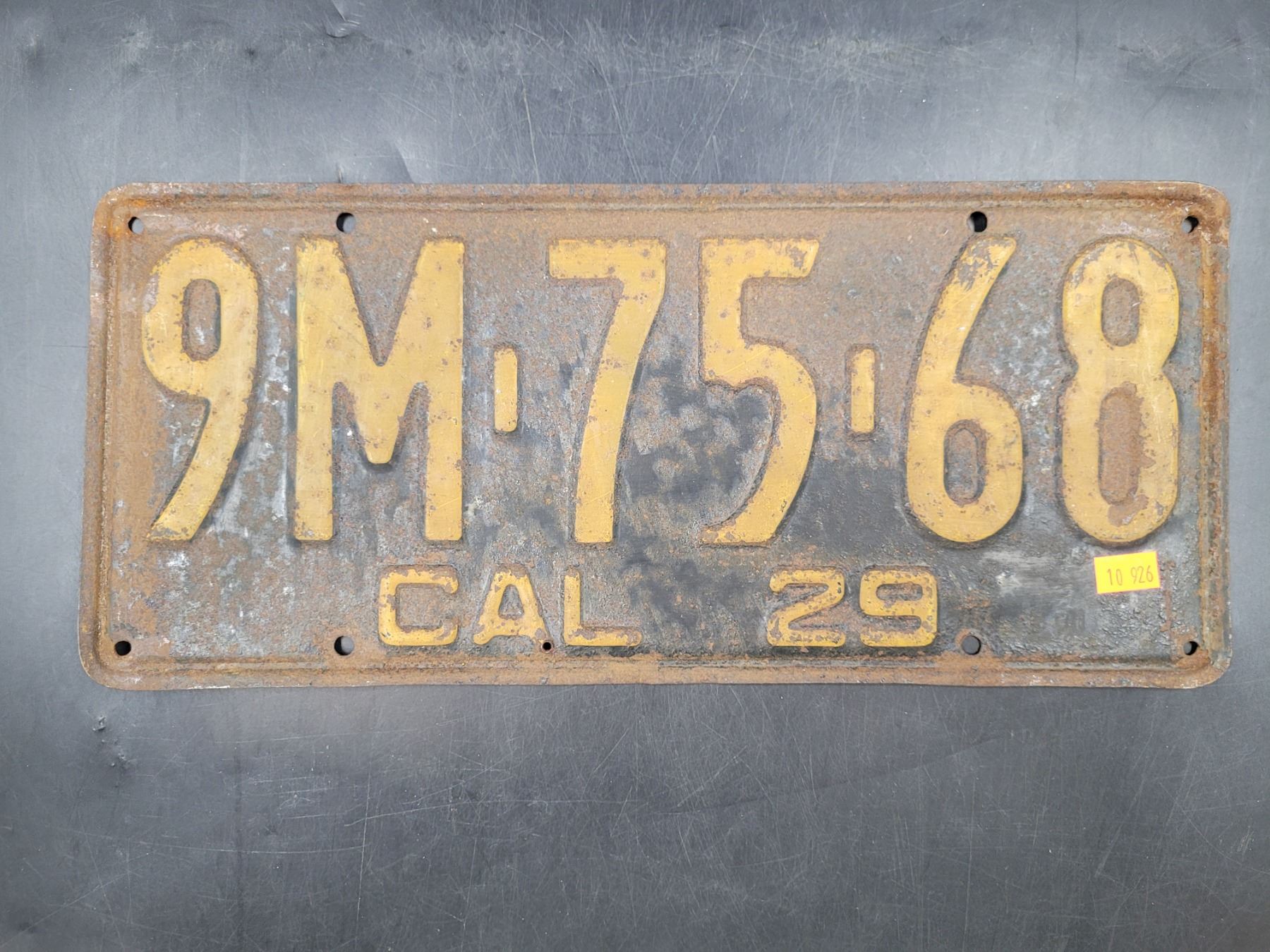 Antique California License Plate